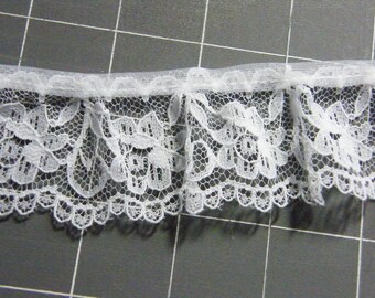 Gathered lace trim | Etsy