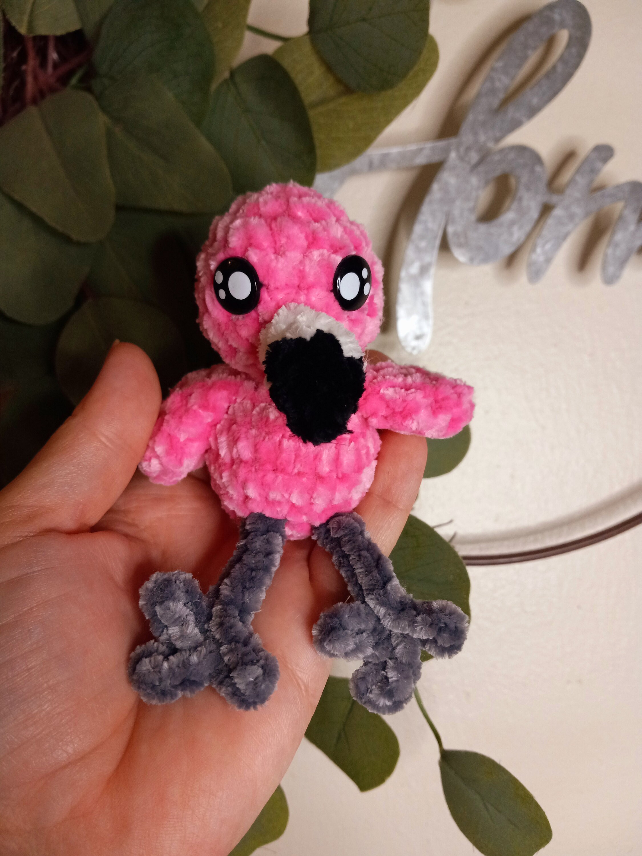 Low Sew Crochet Keychain Flamingo Amigurumi Keychain - Etsy Canada