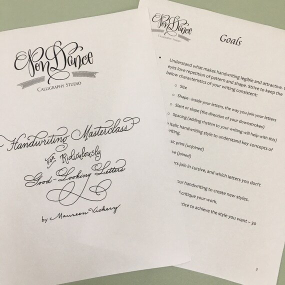 Beautiful Print Handwriting