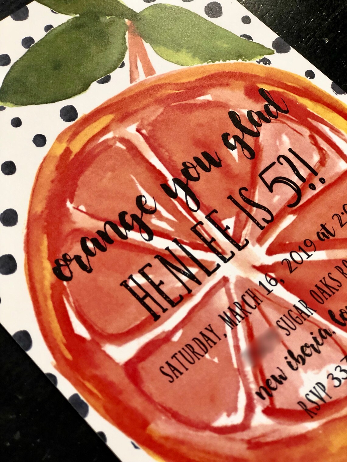 Orange Birthday Invitation Design - Etsy Hong Kong