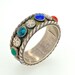 Vintage Artisan Edgar Platero Navajo Multi Stone Sterling Silver Band ...