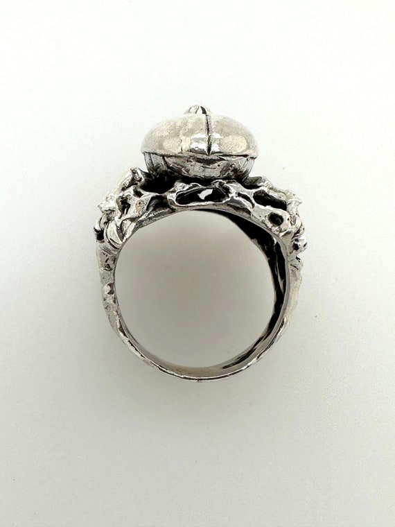 Artisan Brutalist Sterling Silver Beetle Bug Insect R… - Gem