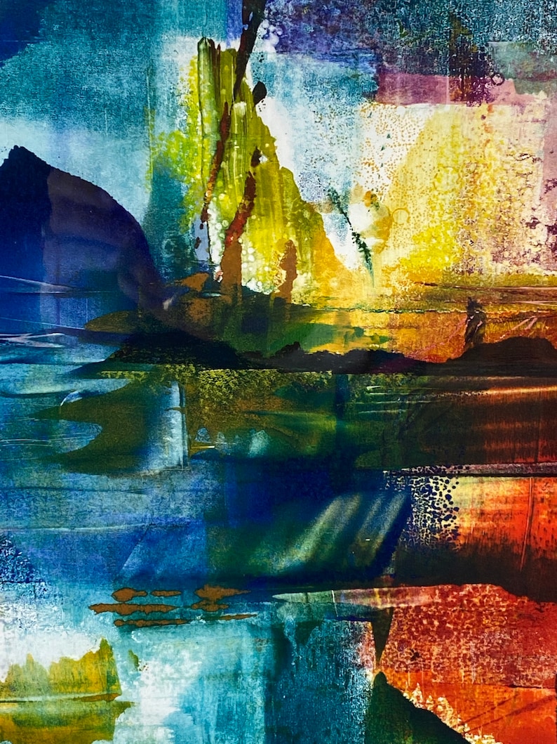 Gail Perazzini Abstract Modern Art Monotype Variation Print - Etsy