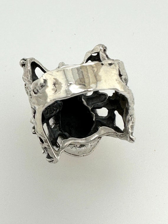 Artisan Brutalist Sterling Silver Beetle Bug Insect R… - Gem
