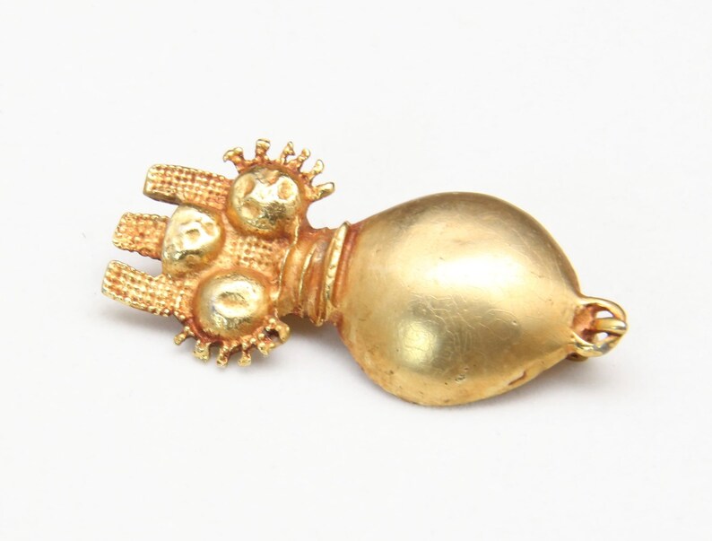 Vintage Mayan Aztec Figural Pin Brooch Gold Tone Estate Sun - Etsy