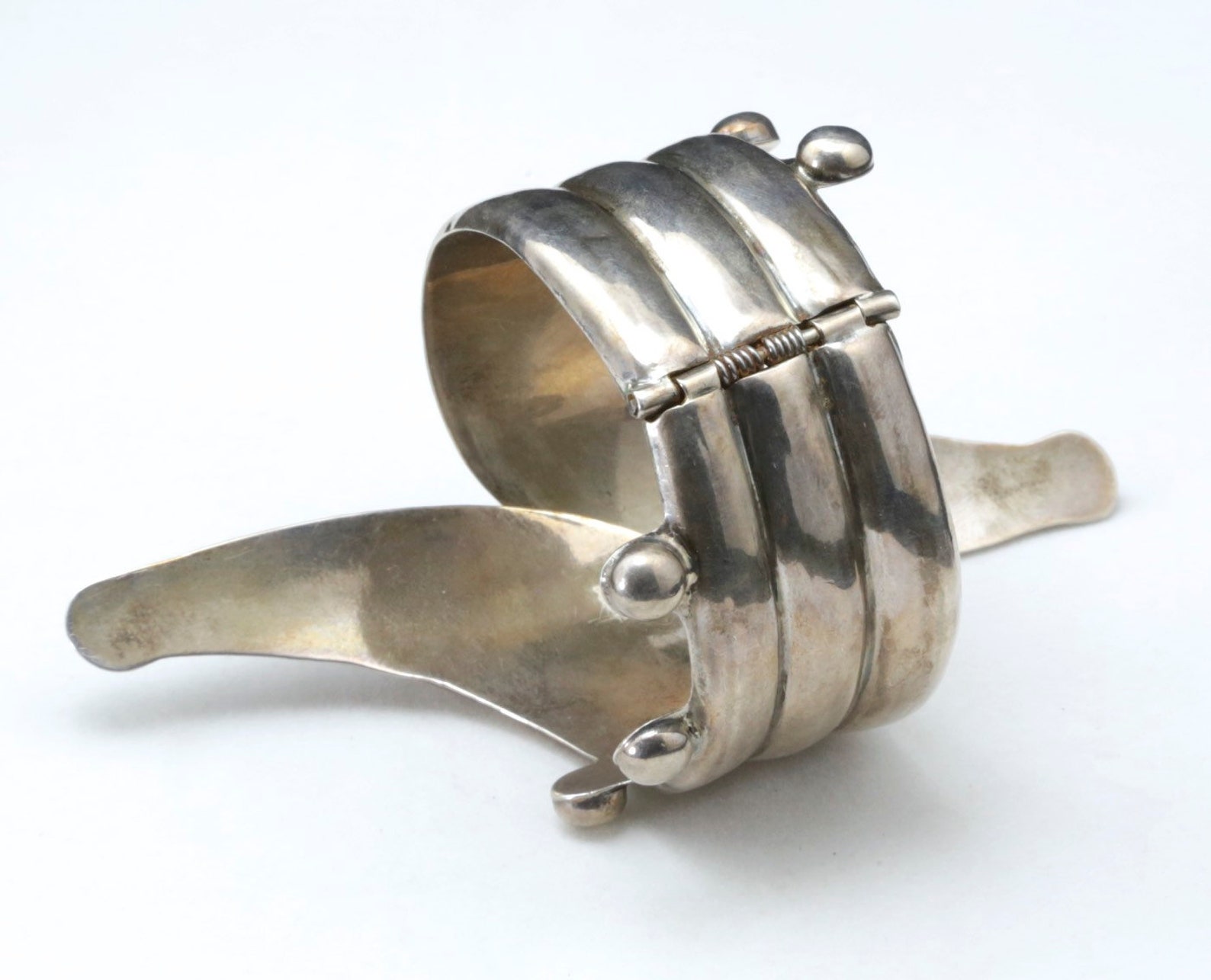 Vintage Taxco Sterling Silver Clamp Cuff Bracelet Swirl Design | Etsy