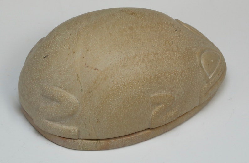 Vintage Pre Columbian Aztec Carved Soapstone Frog Box Dish Egg - Etsy