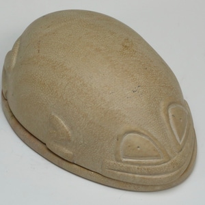Vintage Pre Columbian Aztec Carved Soapstone Frog Box Dish Egg Figure ...