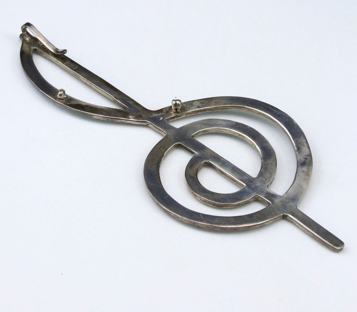 Vtg Bowannie Zuni Treble Clef Musical Note Turquoise Sterling - Etsy