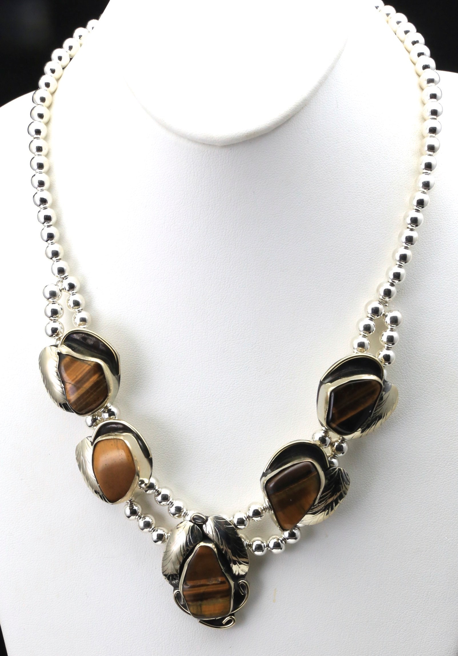 Vintage Alpaca Tigers Eye Squash Necklace Bracelet Earring Set ...