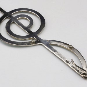 Vtg Bowannie Zuni Treble Clef Musical Note Turquoise Sterling Pendant ...