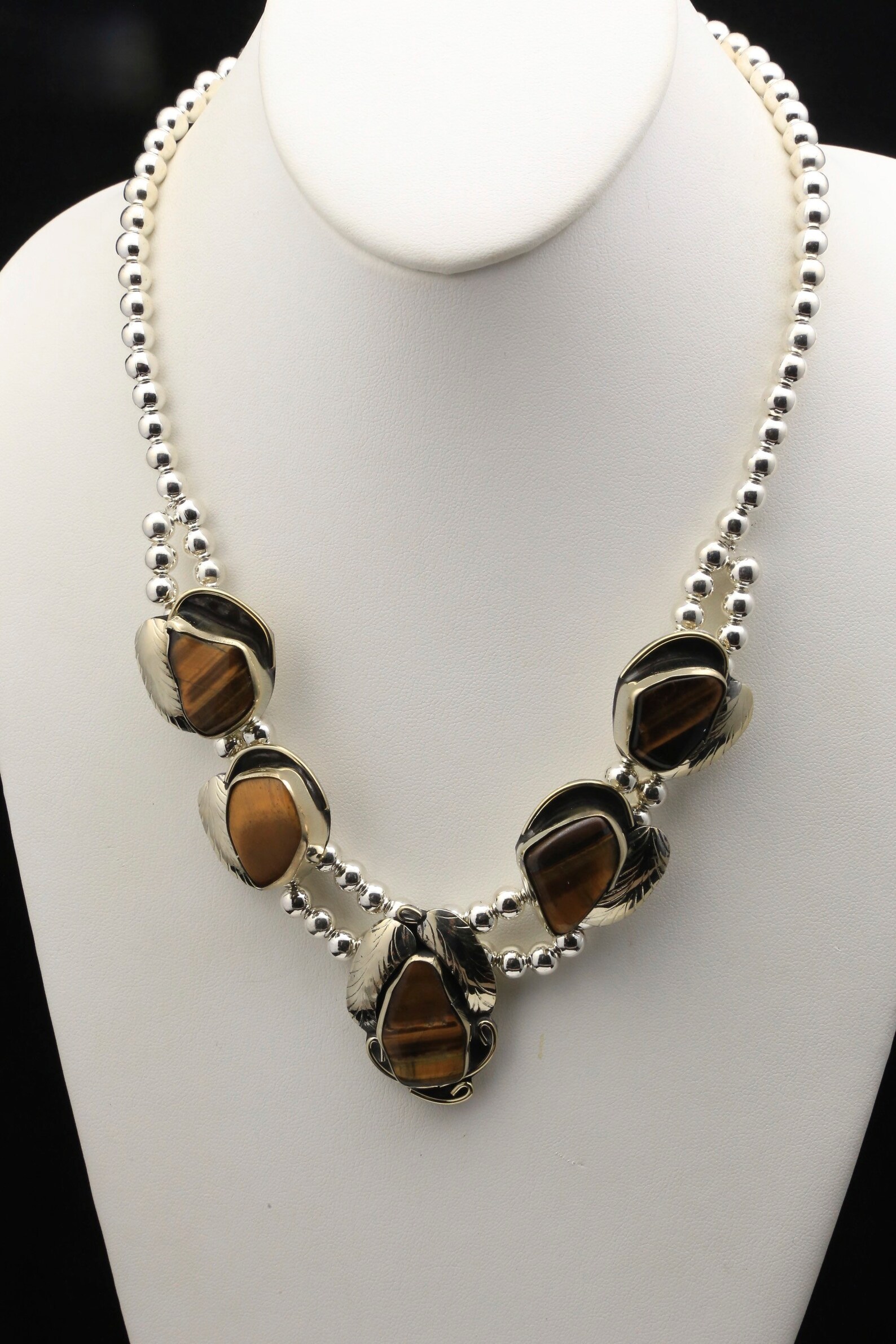 Vintage Alpaca Tigers Eye Squash Necklace Bracelet Earring Set ...