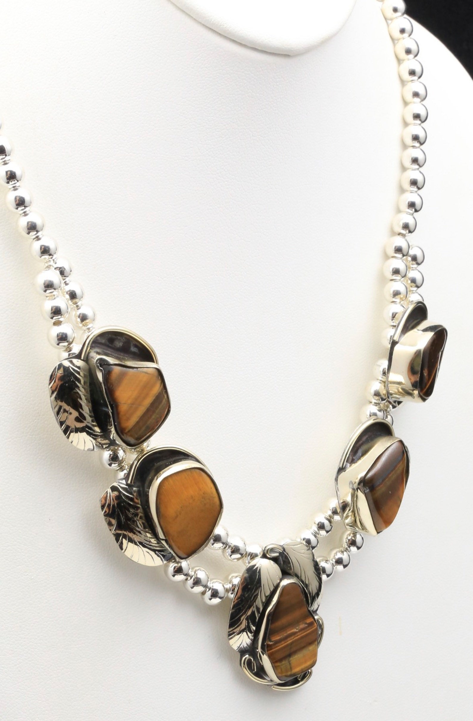 Vintage Alpaca Tigers Eye Squash Necklace Bracelet Earring Set ...