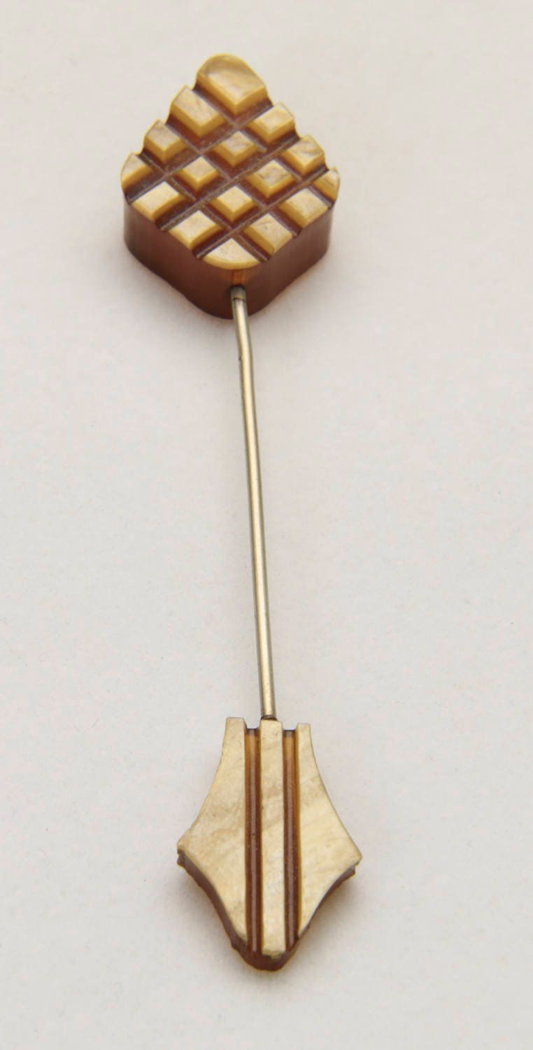 Vintage Bakelite Amber and Gold Arrow Stick Pin - Etsy