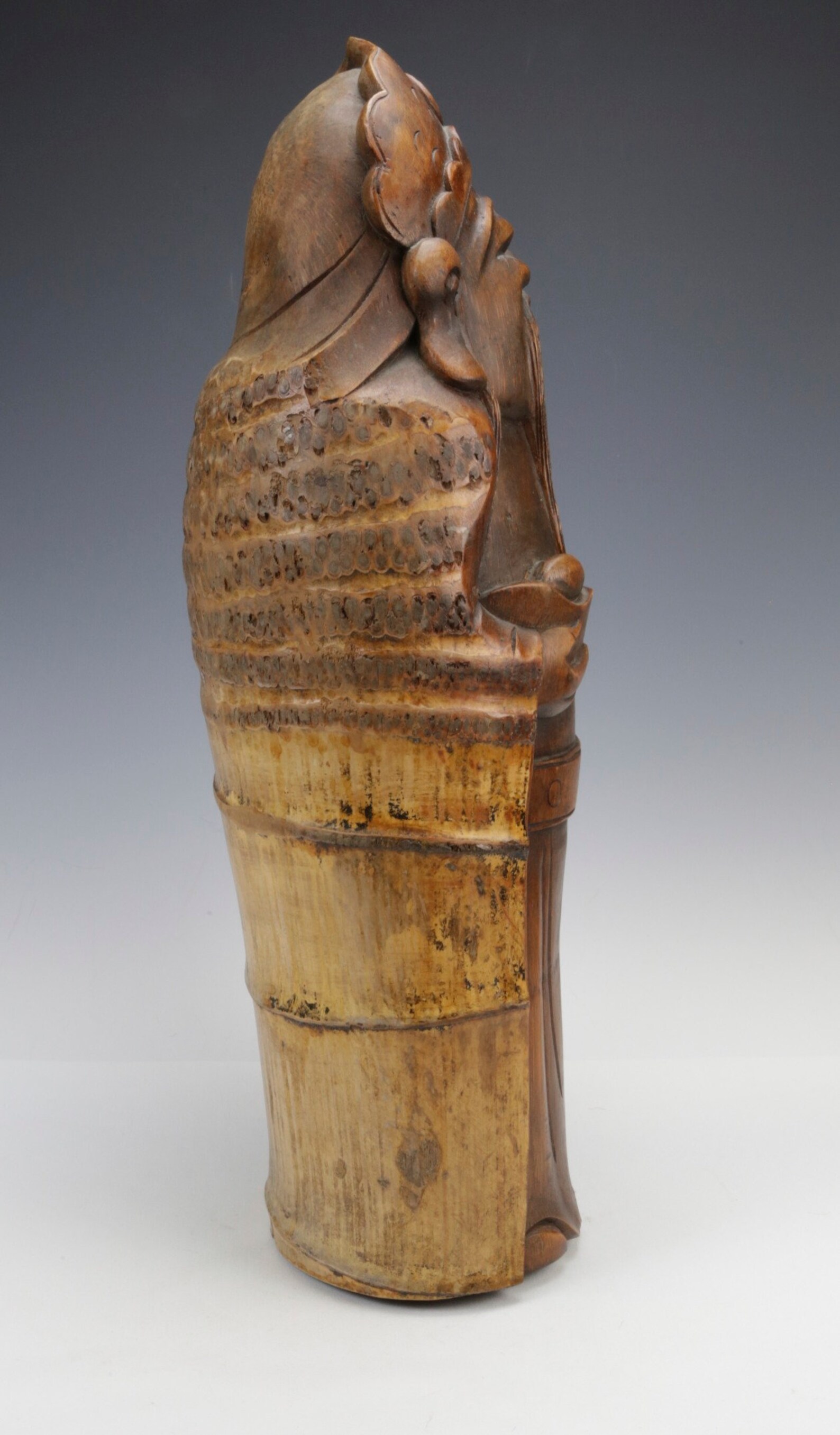 Vintage Hand-carved Bamboo Wood Chinese Figure Carving | Etsy