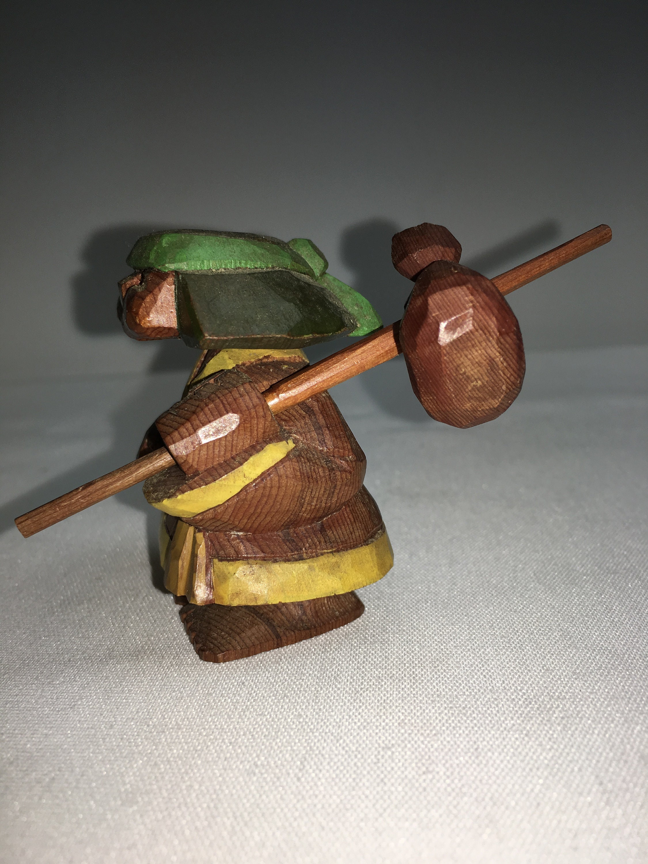 Vintage Hand Carved Wood Japanese Sumo Hobo Figure Asian Art | Etsy