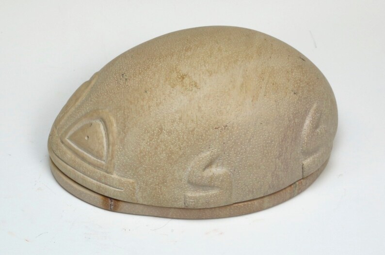 Vintage Pre Columbian Aztec Carved Soapstone Frog Box Dish Egg - Etsy