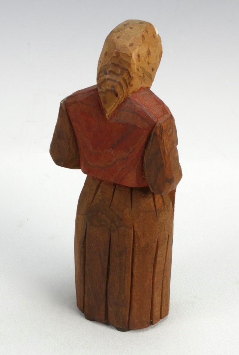 Vtg Hand-carved Wooden Wood Figure Old Woman Lady Sweden - Etsy