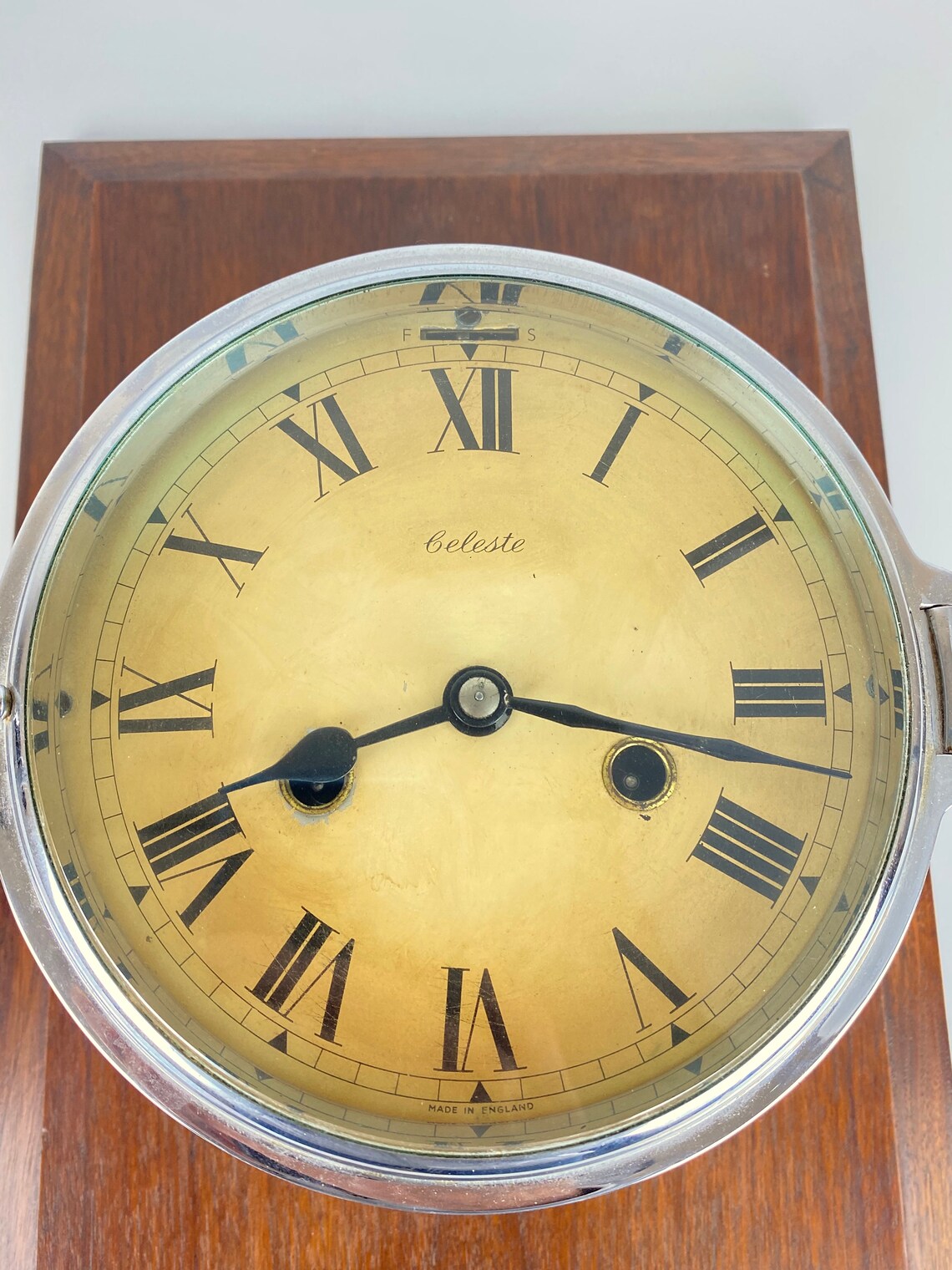 Antique Celeste Nautical Ships Clock Working Chimes Vintage Maritime ...