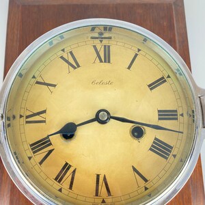 Antique Celeste Nautical Ships Clock Working Chimes Vintage Maritime ...