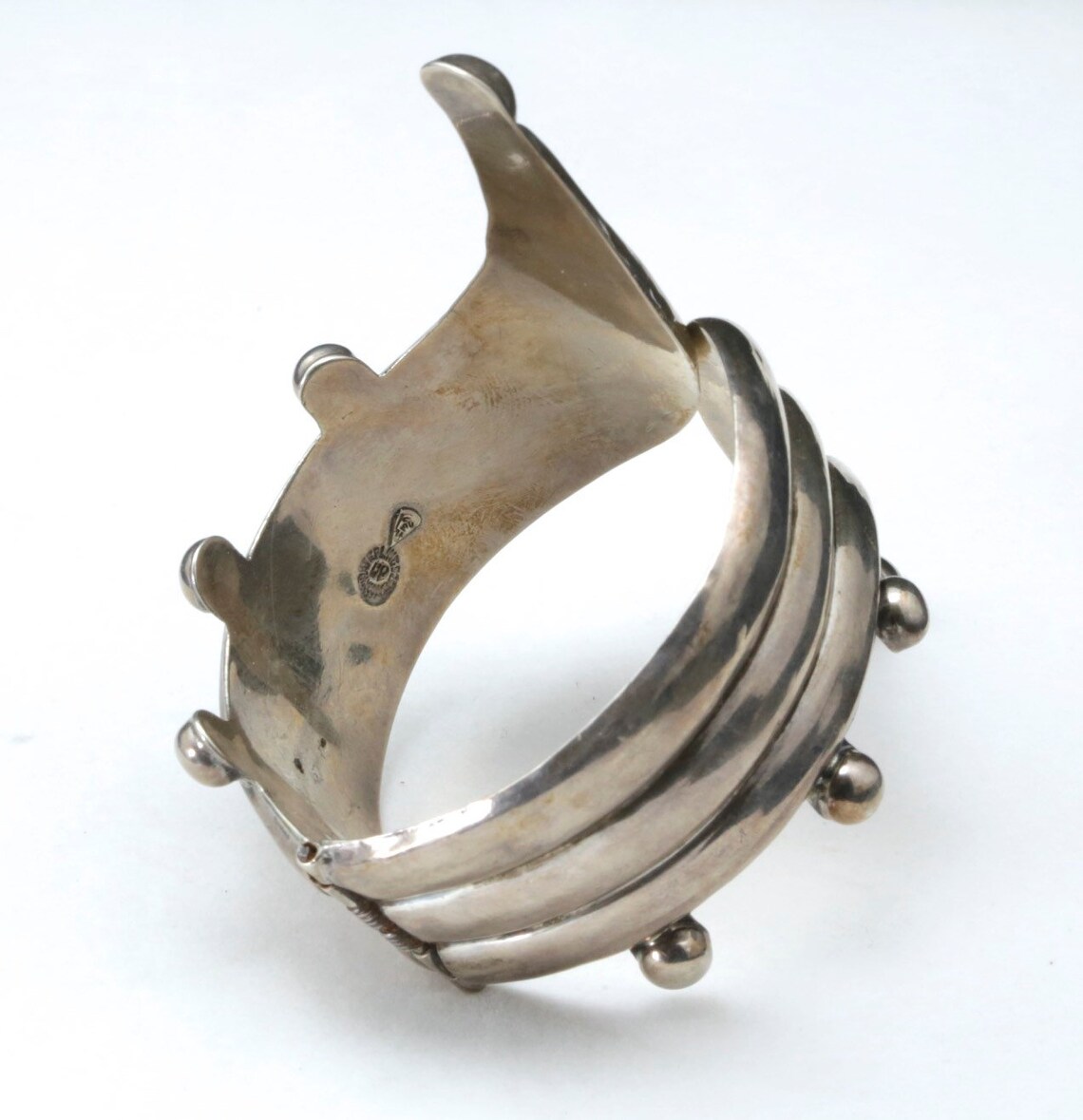 Vintage Taxco Sterling Silver Clamp Cuff Bracelet Swirl Design | Etsy