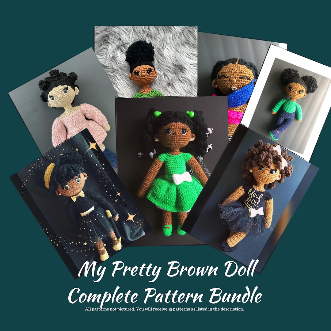 My Pretty Brown Doll Complete Pattern Bundle - Etsy
