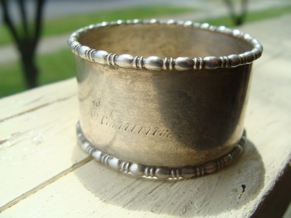 Antique Sterling Silver Napkin Ring Napkin Holder Engraved - Etsy