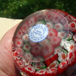 Art Glass Paperweight With A Suspended Bubble and Close Packed ...