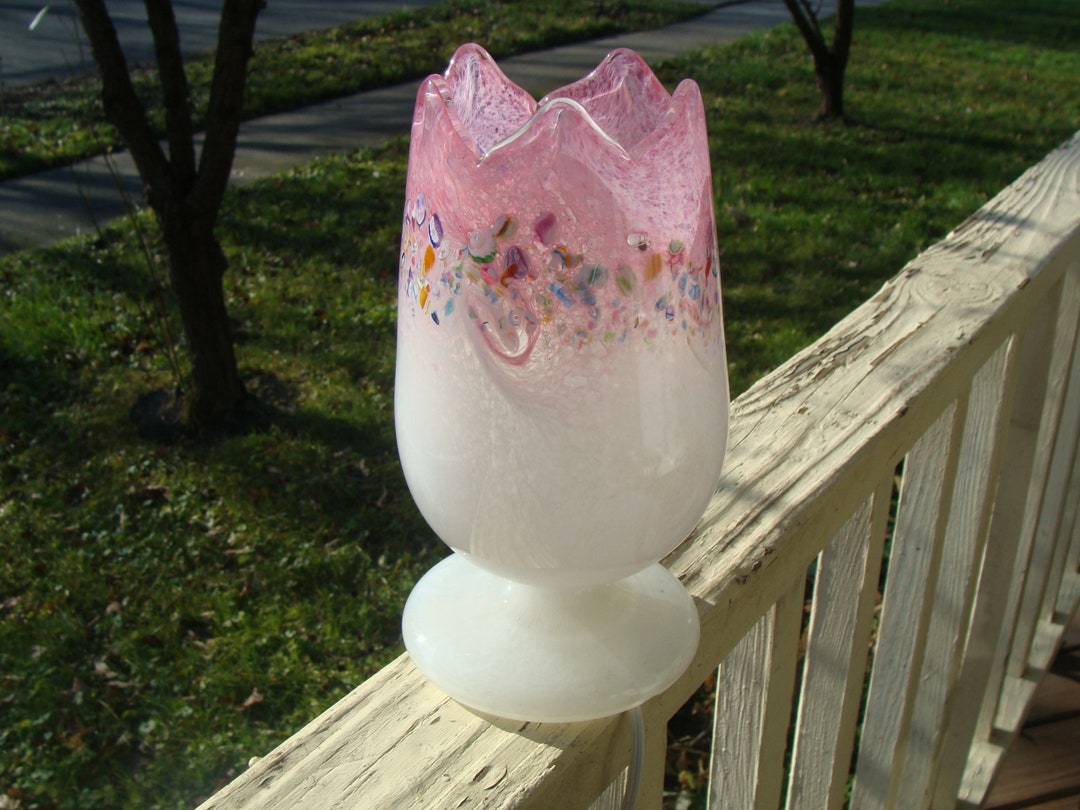 Perthshire Monart Vasart Type Art Glass Table Lamp Night Light ...