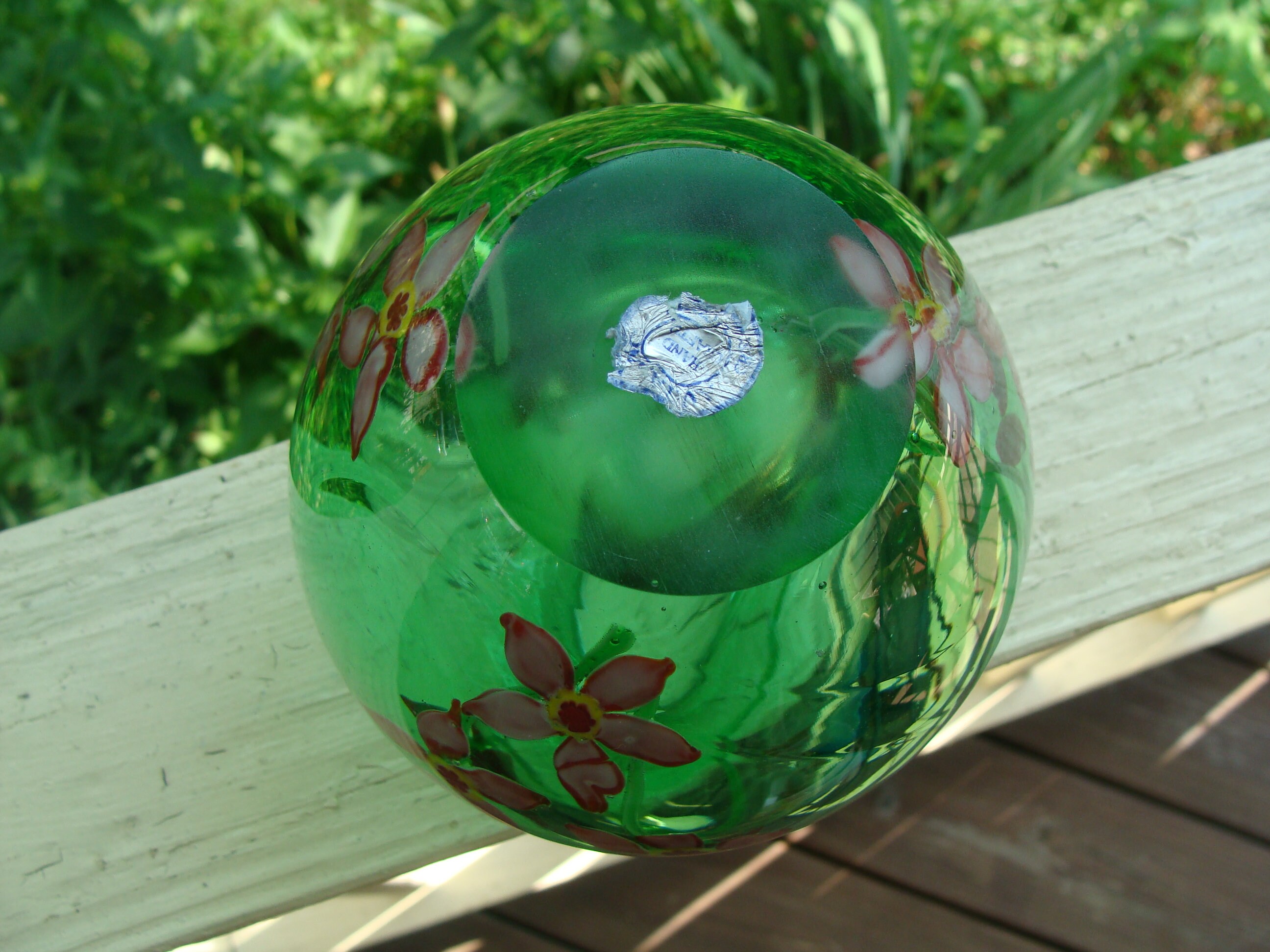 Beautiful Avita Green Art Glass Paperweight Vase With Cased | Etsy