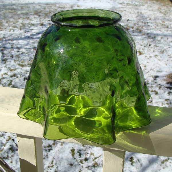 Blown Glass Lamp Shade - Etsy