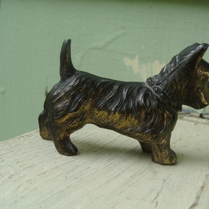 Miniature Cast Brass Figure Scotty Dog Figurine Scottish Terrier ...