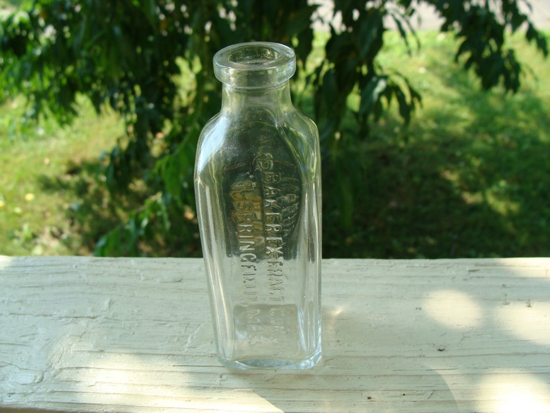 Old Extract Natural Remedy Medicine Bottle From Baker Extract - Etsy