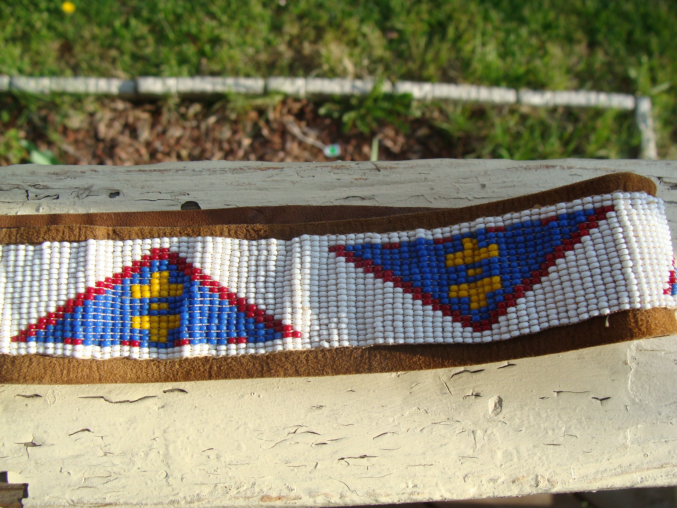 Beaded Native American Indian Head Band Set Of Two Headbands | Etsy