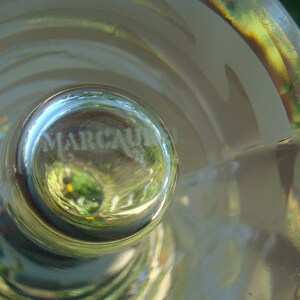 Marc Aurel Art Glass Crystal Vase With Etched Tiger Stripes - Etsy