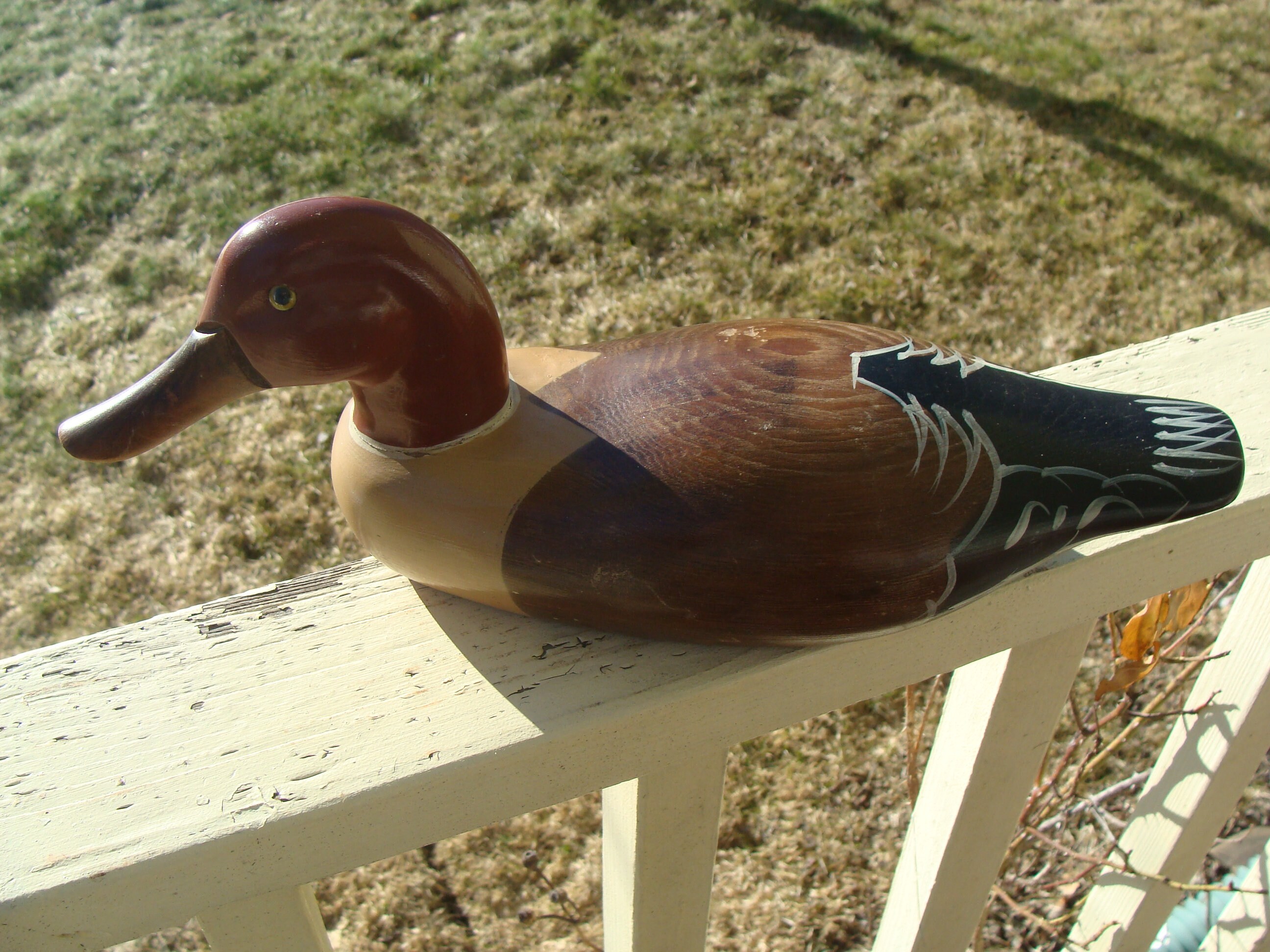 Hand Painted Hand Carved Solid Wood Duck Decoy Sculpture | Etsy