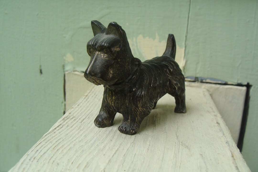 Miniature Cast Brass Figure Scotty Dog Figurine Scottish Terrier ...