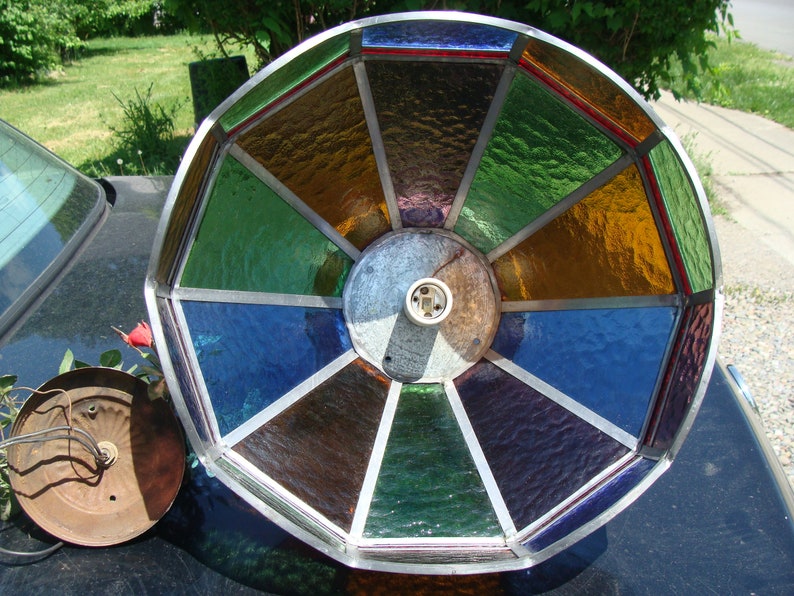 Vintage Stained Glass Multi Color Block Stained Glass Blocks - Etsy