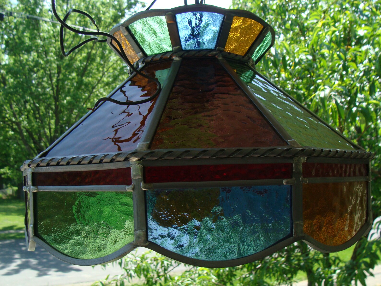 Vintage Stained Glass Multi Color Block Stained Glass Blocks Etsy