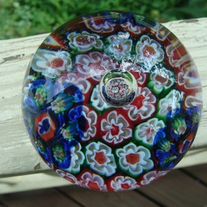 Art Glass Paperweight With A Suspended Bubble and Close Packed ...