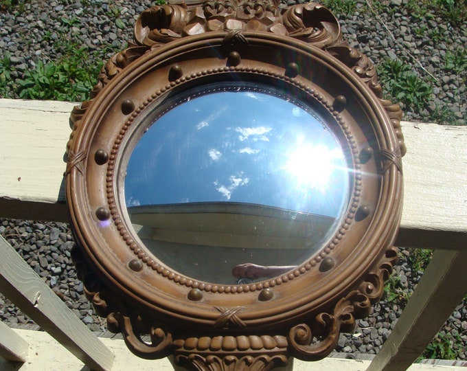 Syroco Federal Eagle Convex Mirror American Bald Eagle Ships - Etsy