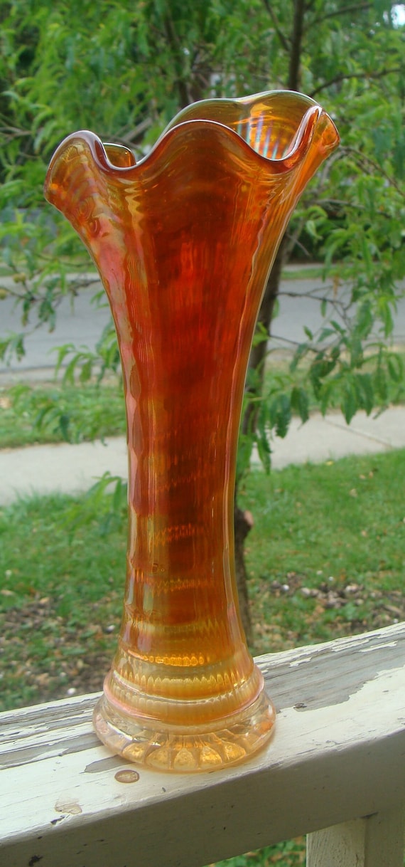Carnival Glass Funeral Vase