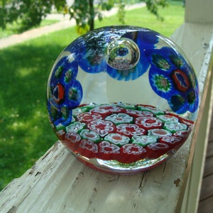 Art Glass Paperweight With A Suspended Bubble and Close Packed ...