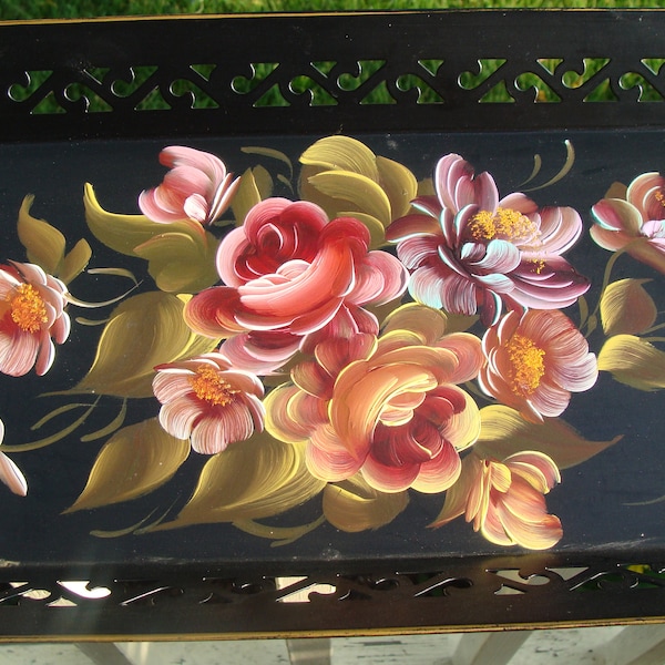 Tole Painted Tray - Etsy