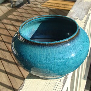 Mid Century Art Pottery Flower Pot Planter Turned Ceramic Red Clay With ...