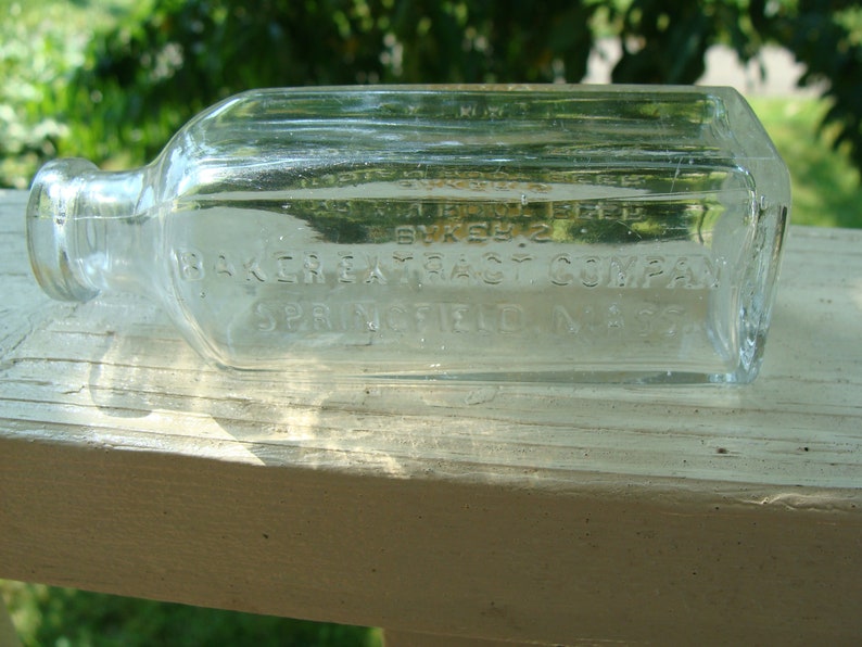 Old Extract Natural Remedy Medicine Bottle From Baker Extract - Etsy