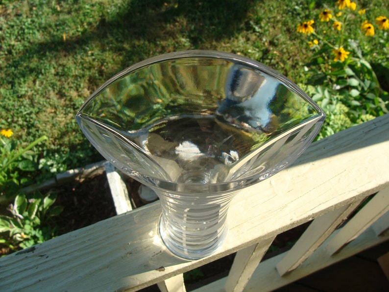 Marc Aurel Art Glass Crystal Vase With Etched Tiger Stripes - Etsy