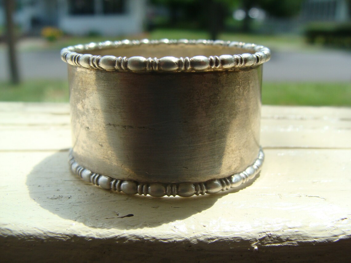Antique Sterling Silver Napkin Ring Napkin Holder Engraved - Etsy