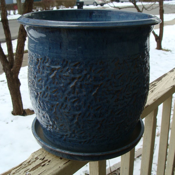 Blue Flower Pot - Etsy