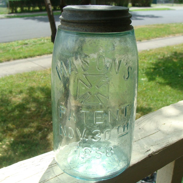 Antique Mason Jars - Etsy